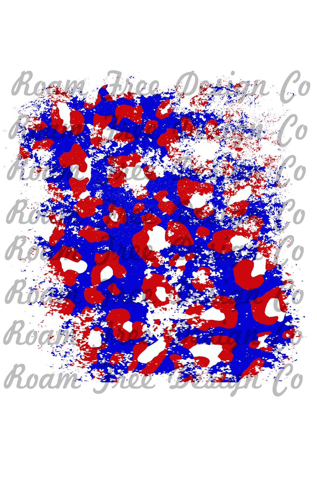 Blue and Red Distressed Cheetah Background Design | Cheetah Print ...