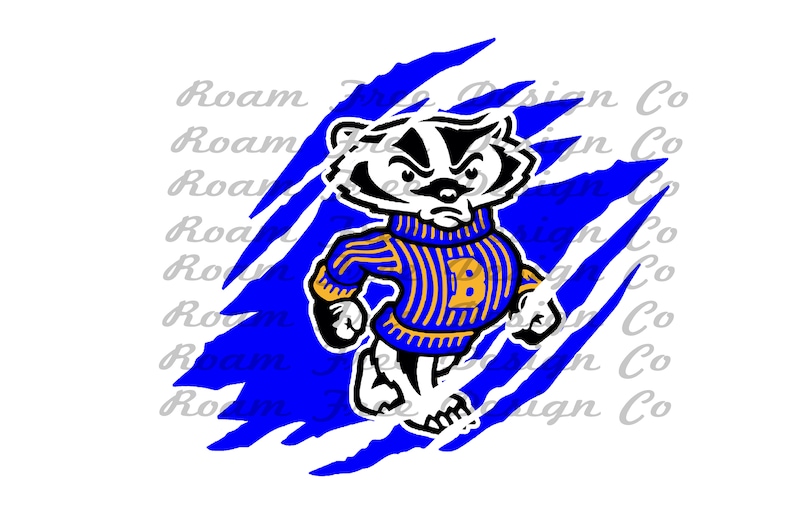 Bruni Badgers PNG: Blue Shirt Rip, Cheetah Print (digital Download) - Etsy