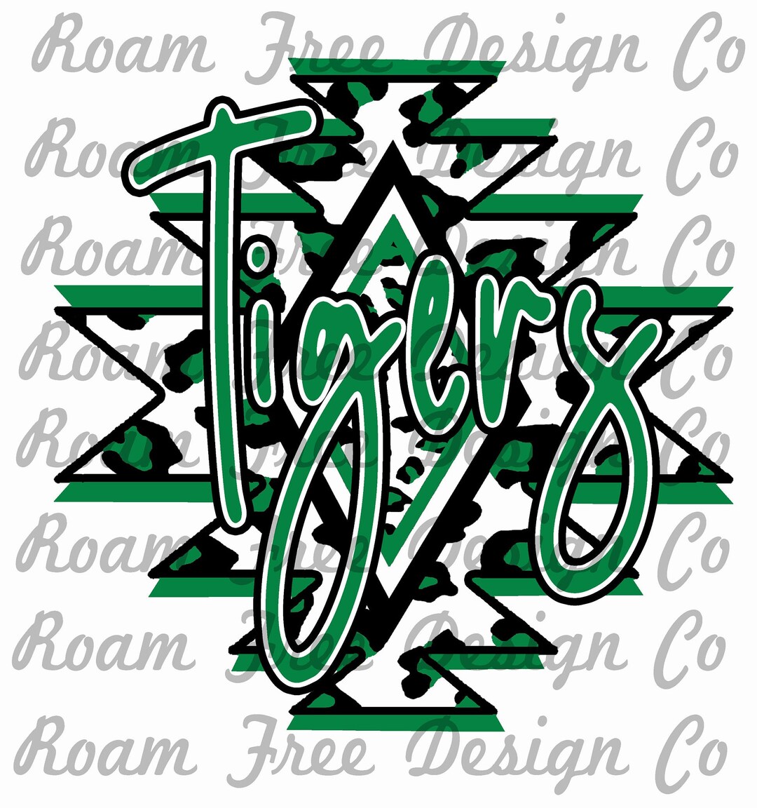 Tigers Green and Black Aztec Cheetah Design | Cheetah Print | Leopard ...