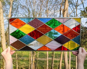 Rainbow stain glass | Etsy