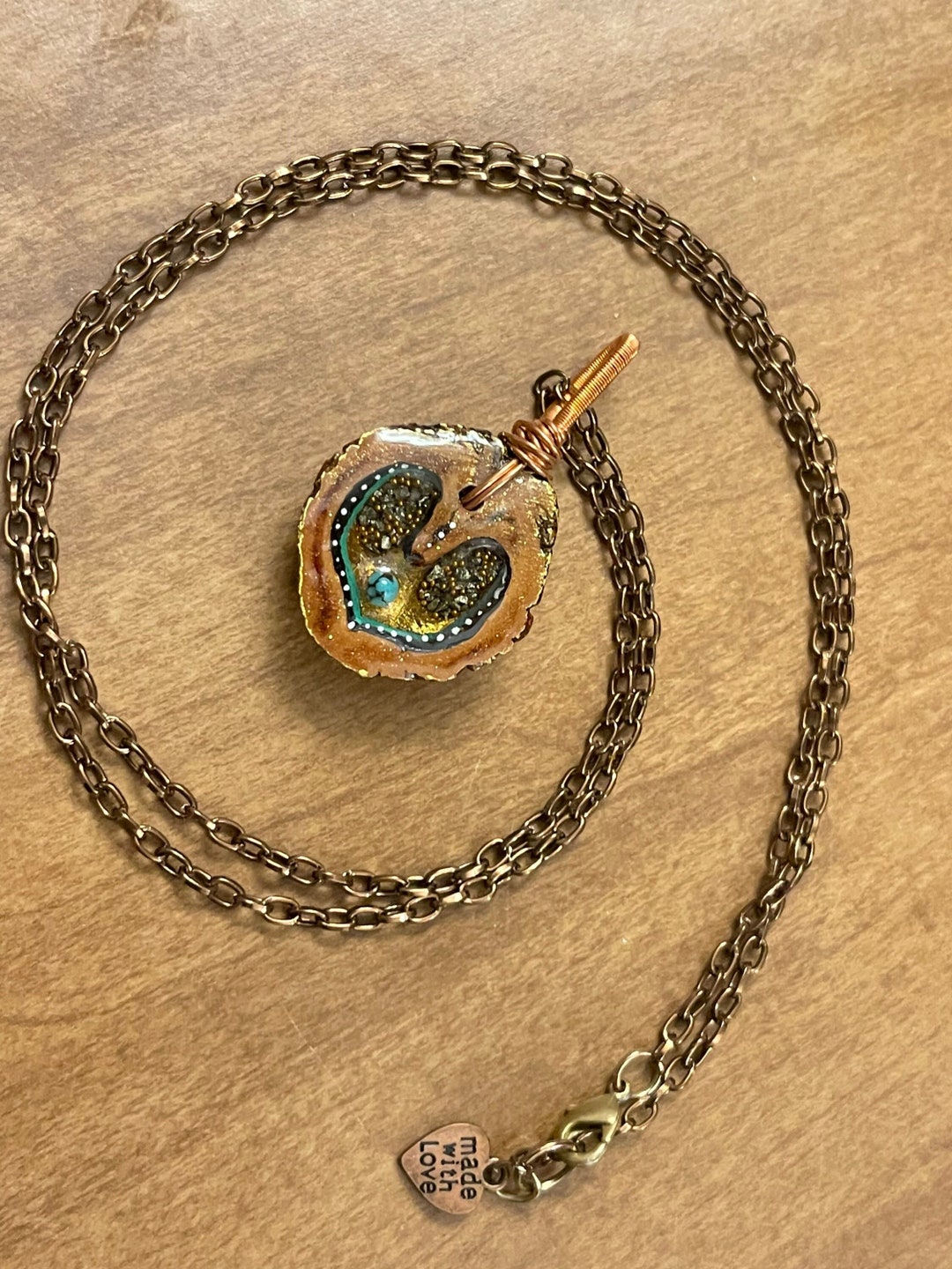 Pyrite Infused Black Walnut Shell - Etsy