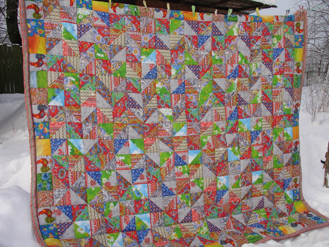 Handmade Patchwork Quilt King size quilts | Etsy