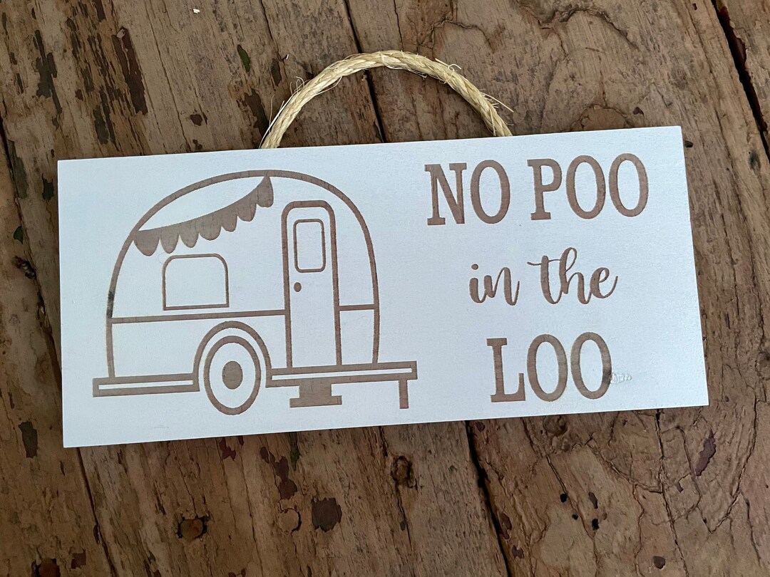 No Poo in the Loo Sign - Etsy UK