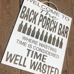 Back Porch Bar Sign | Etsy