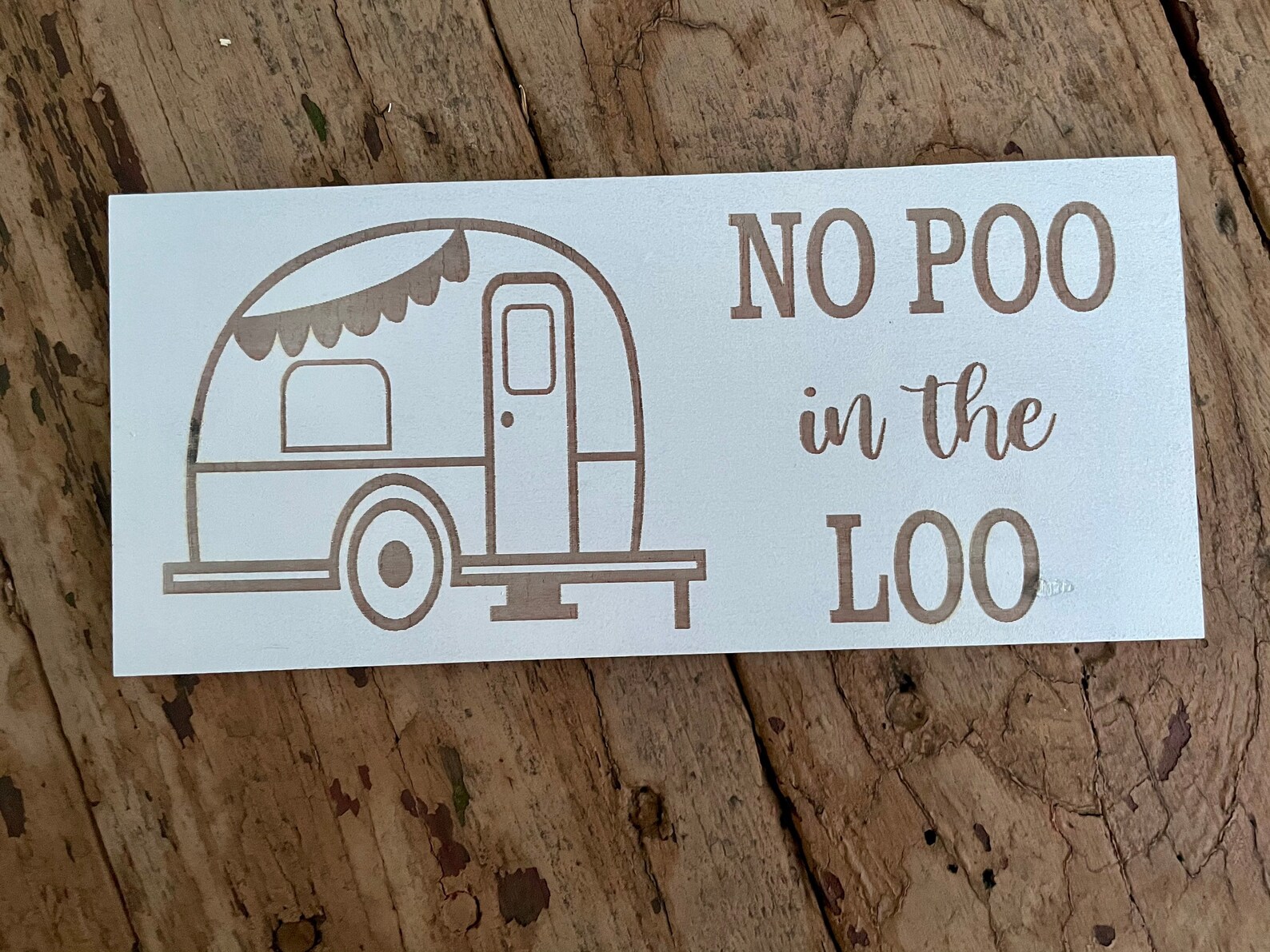 No Poo in the Loo Sign - Etsy UK