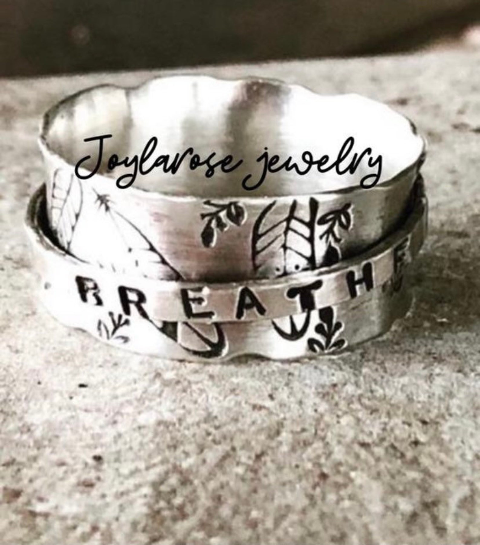 Breathe Argentium Silver Spinner Ring: Nature Inspired Ring - Etsy
