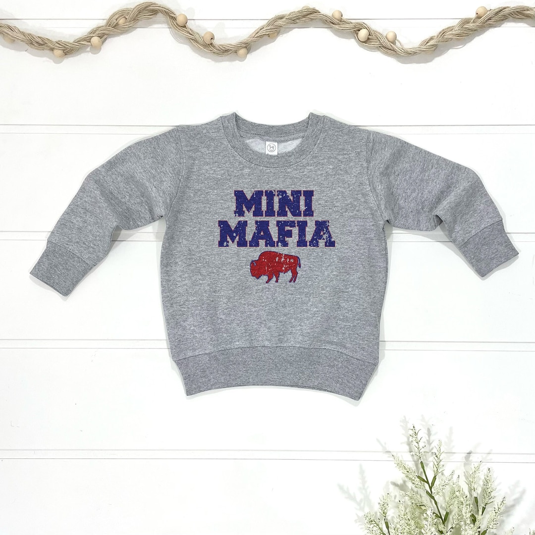 Mini Mafia Buffalo Football Kids Sweatshirt | Buffalo Football Toddler ...
