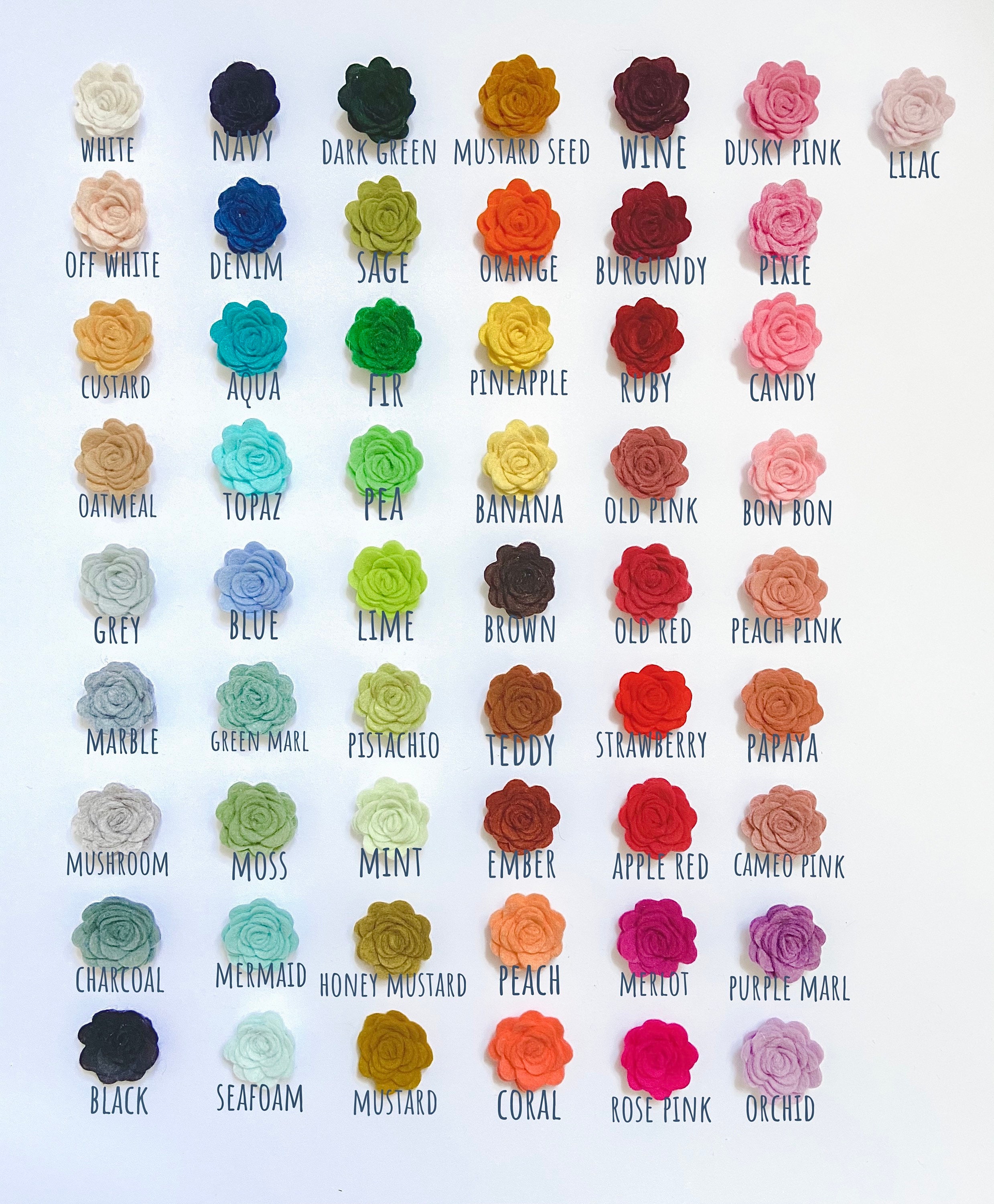 Wool Felt Millie Pinch Bow Hair Accessory 54 Colours to - Etsy UK