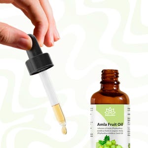 Pure Amla Fruit Organic Oil – in Amber Bottle 0.5 Fl Oz / 1 Fl Oz / 2 ...