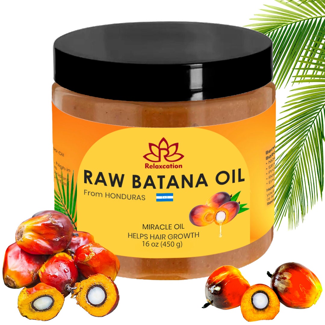 Raw Batana Oil From Honduras - 16 Oz Jar Natural Moisturizer for Hair ...