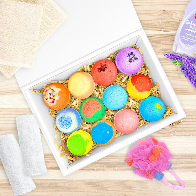 12 Bath Balls Set for Kids / Handmade in USA / Fizzy Bath Bomb - Etsy