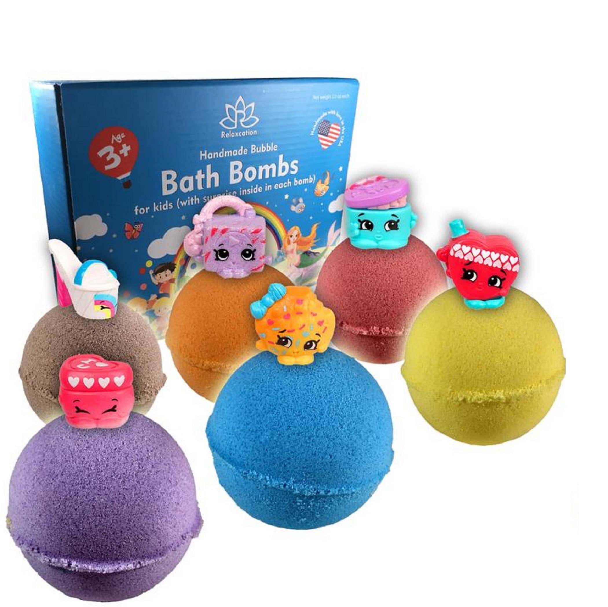 6 Bath Bombs for Kids With SHOP Toys Inside Each Bomb Perfect | Etsy