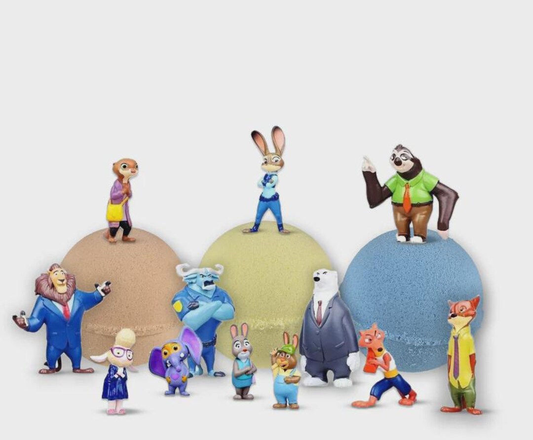 3 Bath Bombs for Kids With Zootopia Surprise Inside - Large Bath Balls ...
