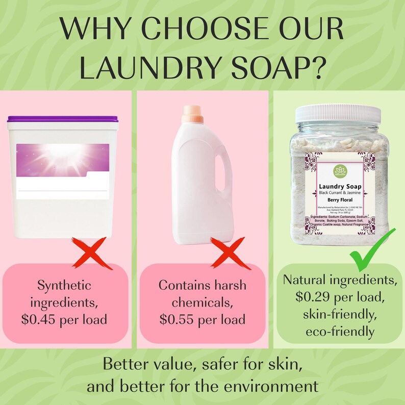 Black Currant and Jasmine Scent Laundry Soap 24 Oz Gentle and Effective ...