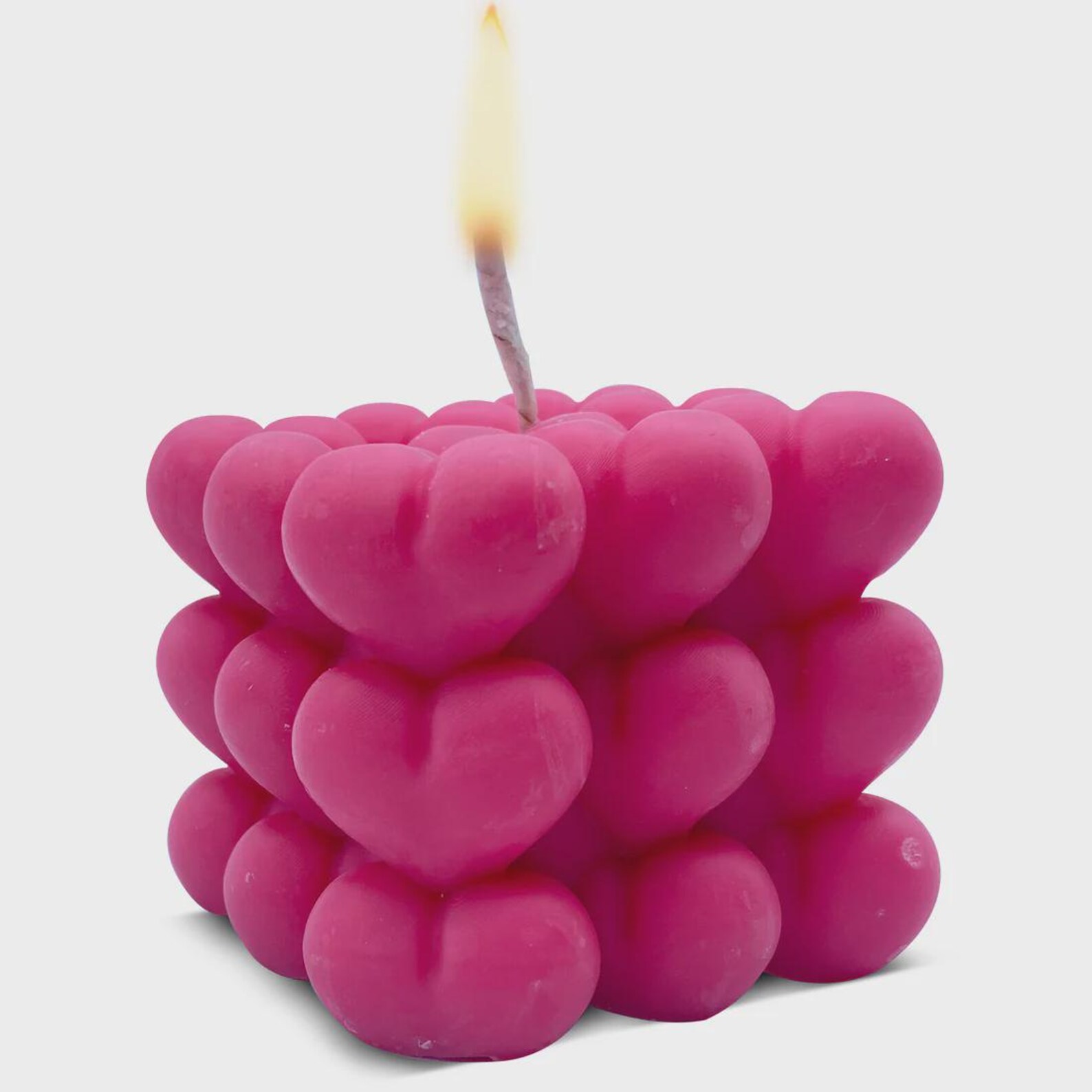 Heart Shaped Candle, Love Bubble Candle, Bubble Heart Cube Candle, Love ...