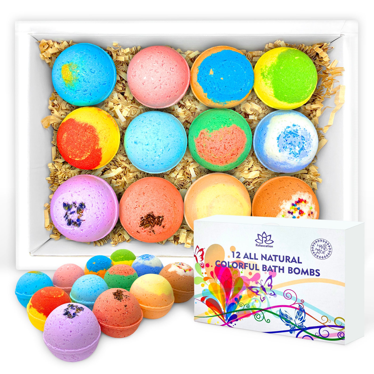 12 Bath Balls Set For Kids / Handmade in USA / Fizzy Bath Bomb | Etsy