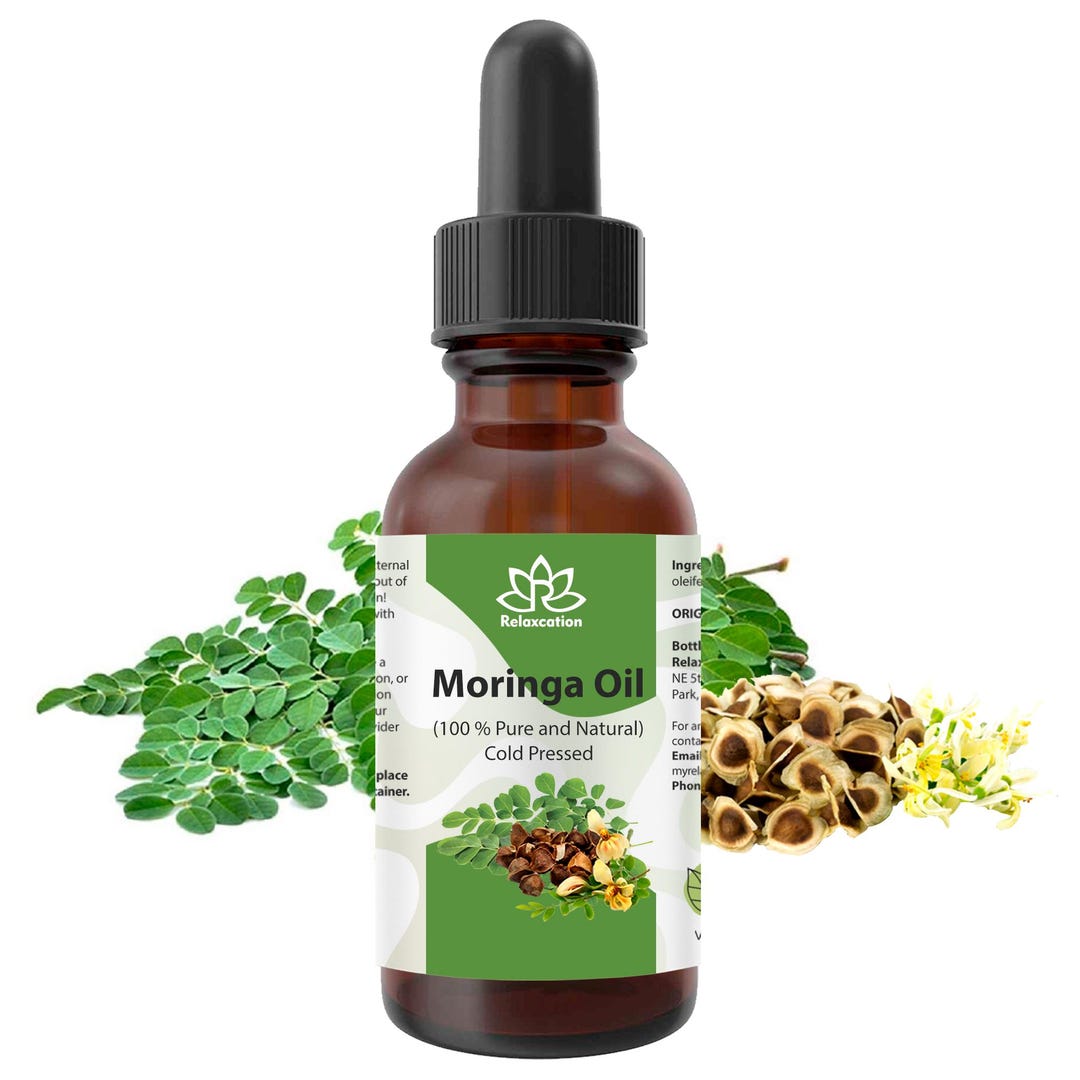 Pure Organic Moringa Seed Oil – 100% Botanical Plant Oil 0.5 Fl Oz / 1 ...