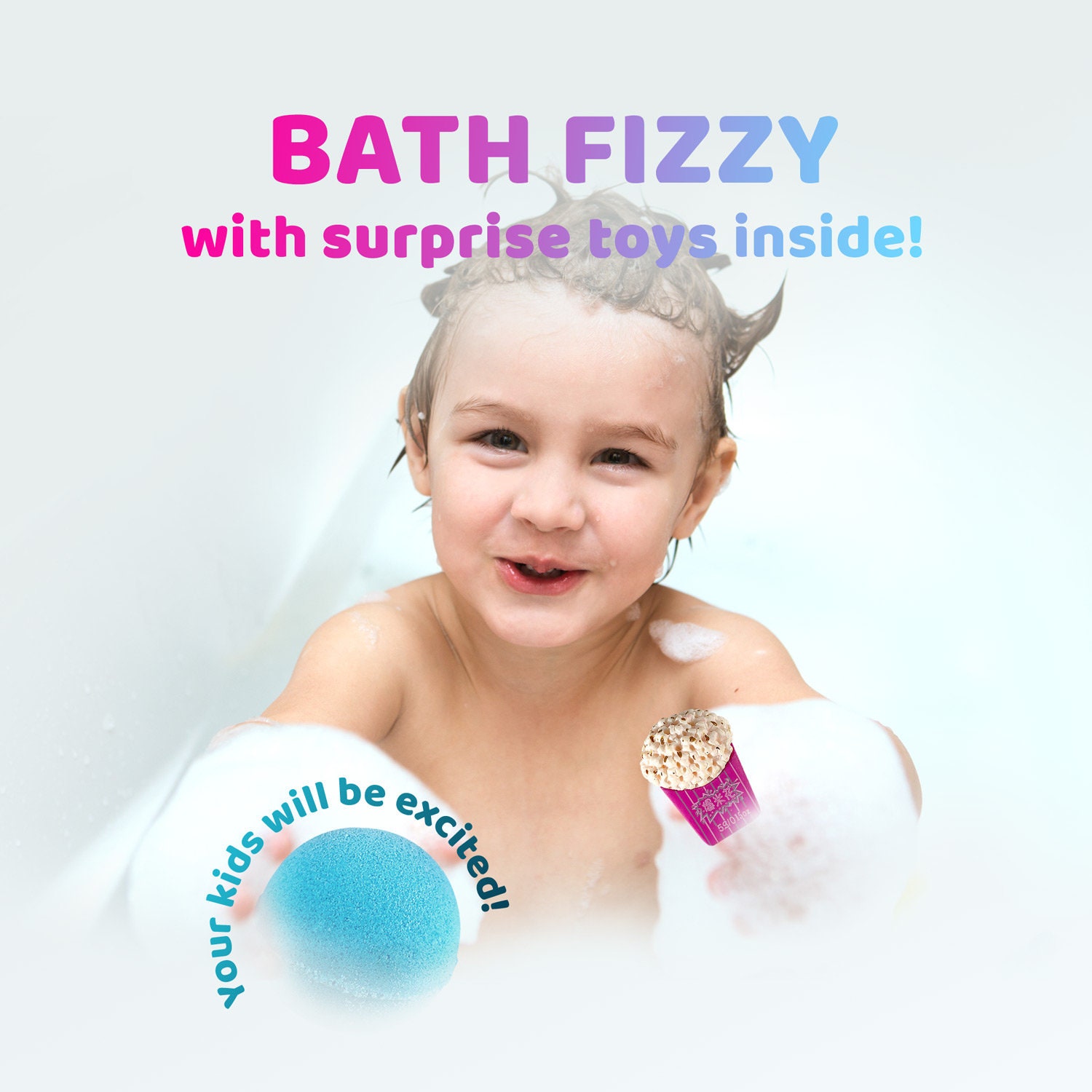 6 Bath Bombs for Kids With FAST FOOD Toys Inside Each Bomb Perfect Gift ...