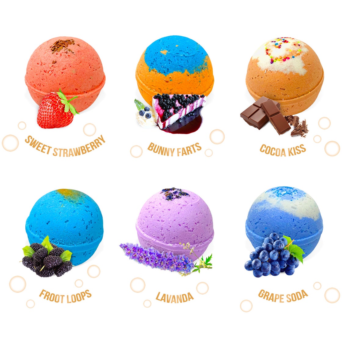 12 Bath Balls Set for Kids / Handmade in USA / Fizzy Bath Bomb | Etsy