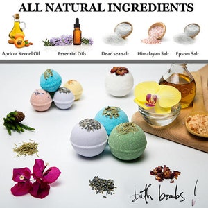 20 Wholesale Organic 3.2 Oz Each Bath Bombs W/kaolin Clay, Epsom Salt ...