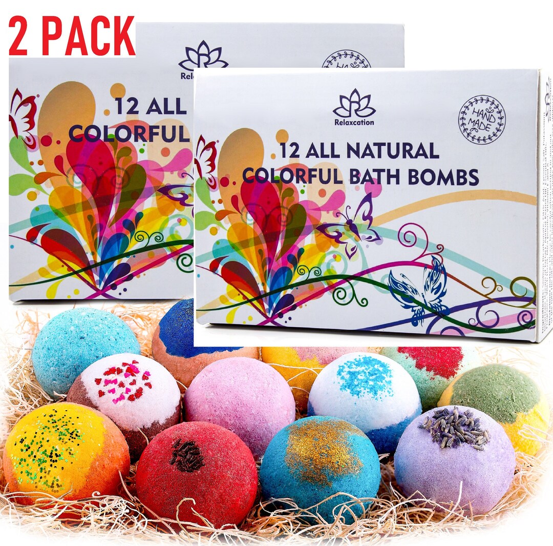 2 Pack 12 Bath Balls Set for Kids / Handmade in USA / Fizzy Bath Bomb ...