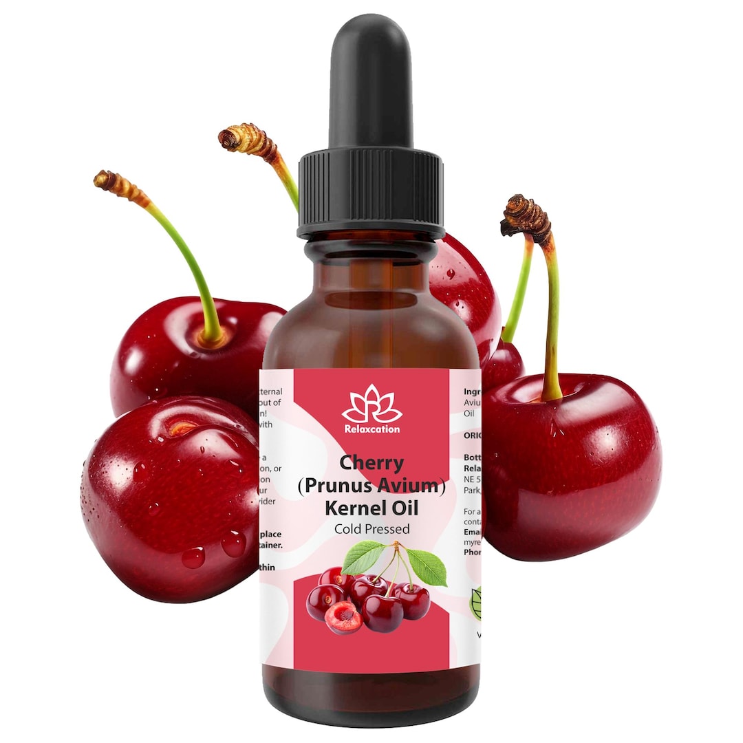 Pure Cherry Kernel Organic Oil Cold Pressed UNREFINED Anti-aging Face ...