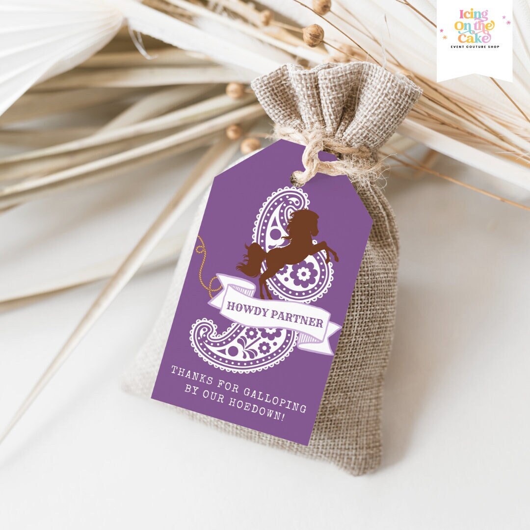 Western Theme Favor Tag - MM - Etsy