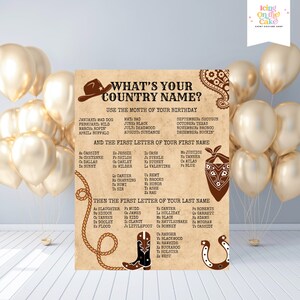 What's Your Country Name Printable Party Game - MN - Etsy