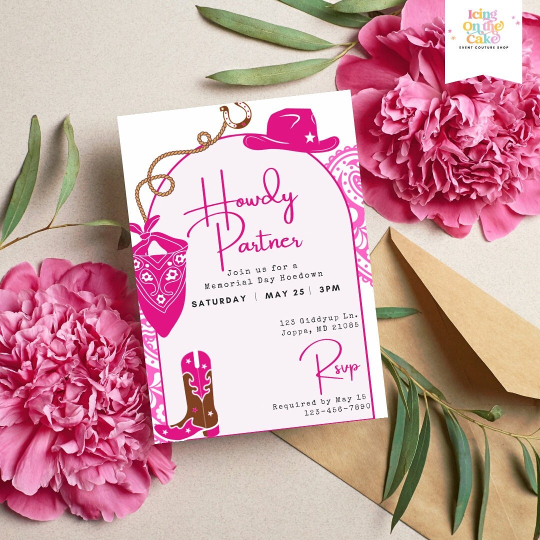 Western Theme Invitation Template - MP - Etsy