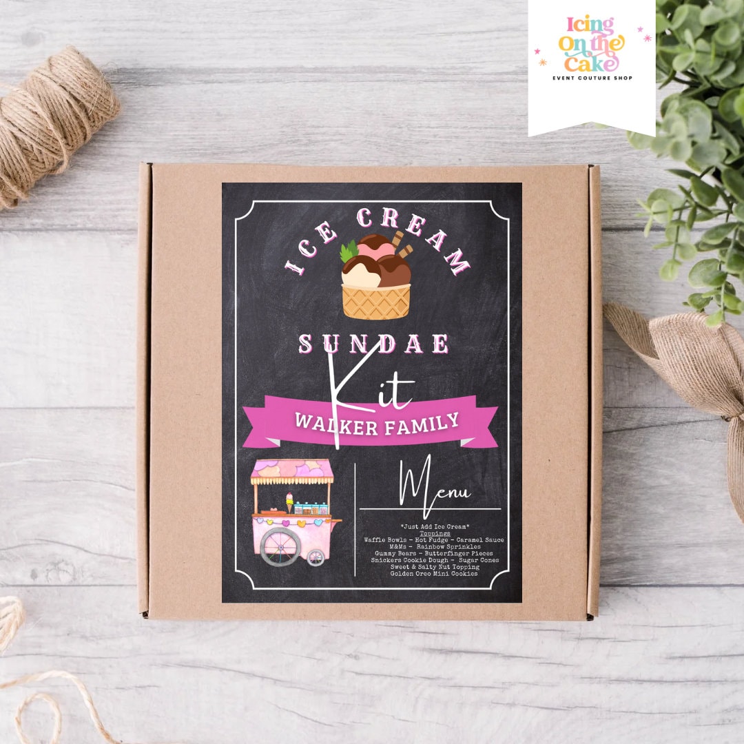 Ultimate Ice Cream Sundae Kit • Personalized Family Fun Dessert Box - Etsy