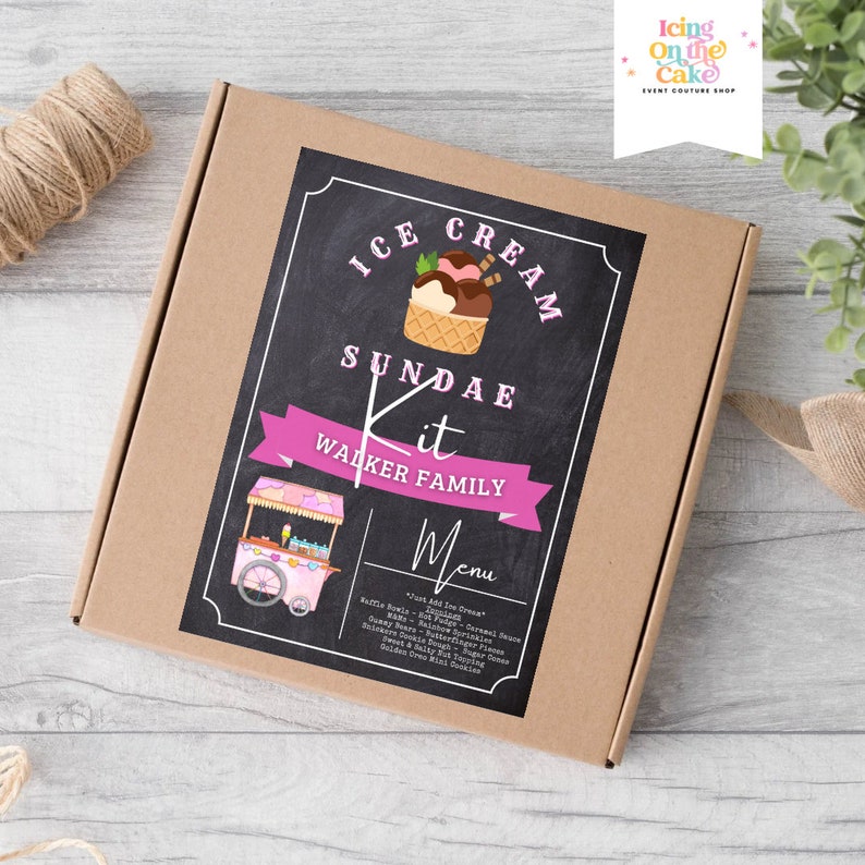 Ultimate Ice Cream Sundae Kit • Personalized Family Fun Dessert Box - Etsy