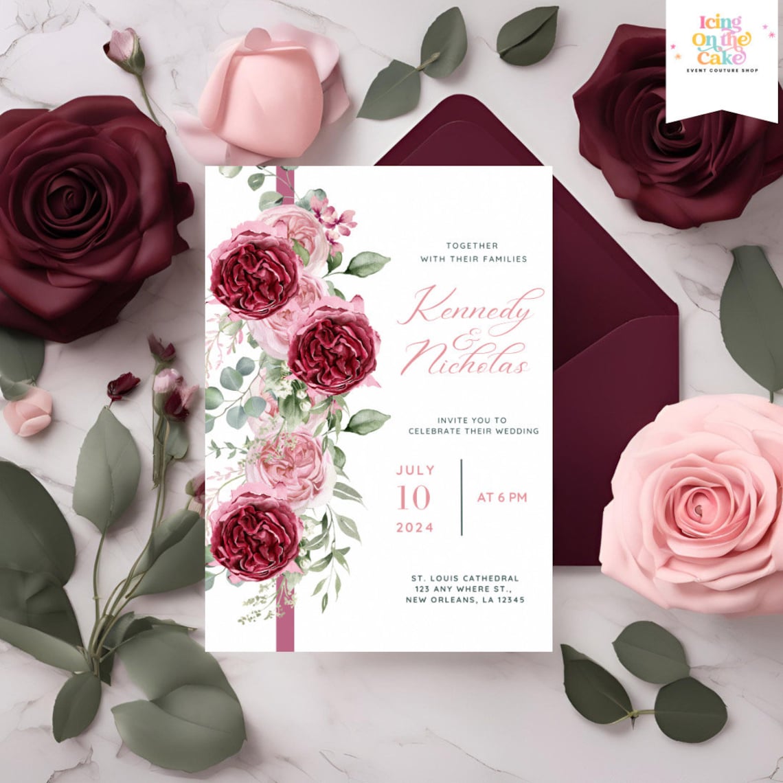 Elegant Floral Wedding Invitation - Etsy
