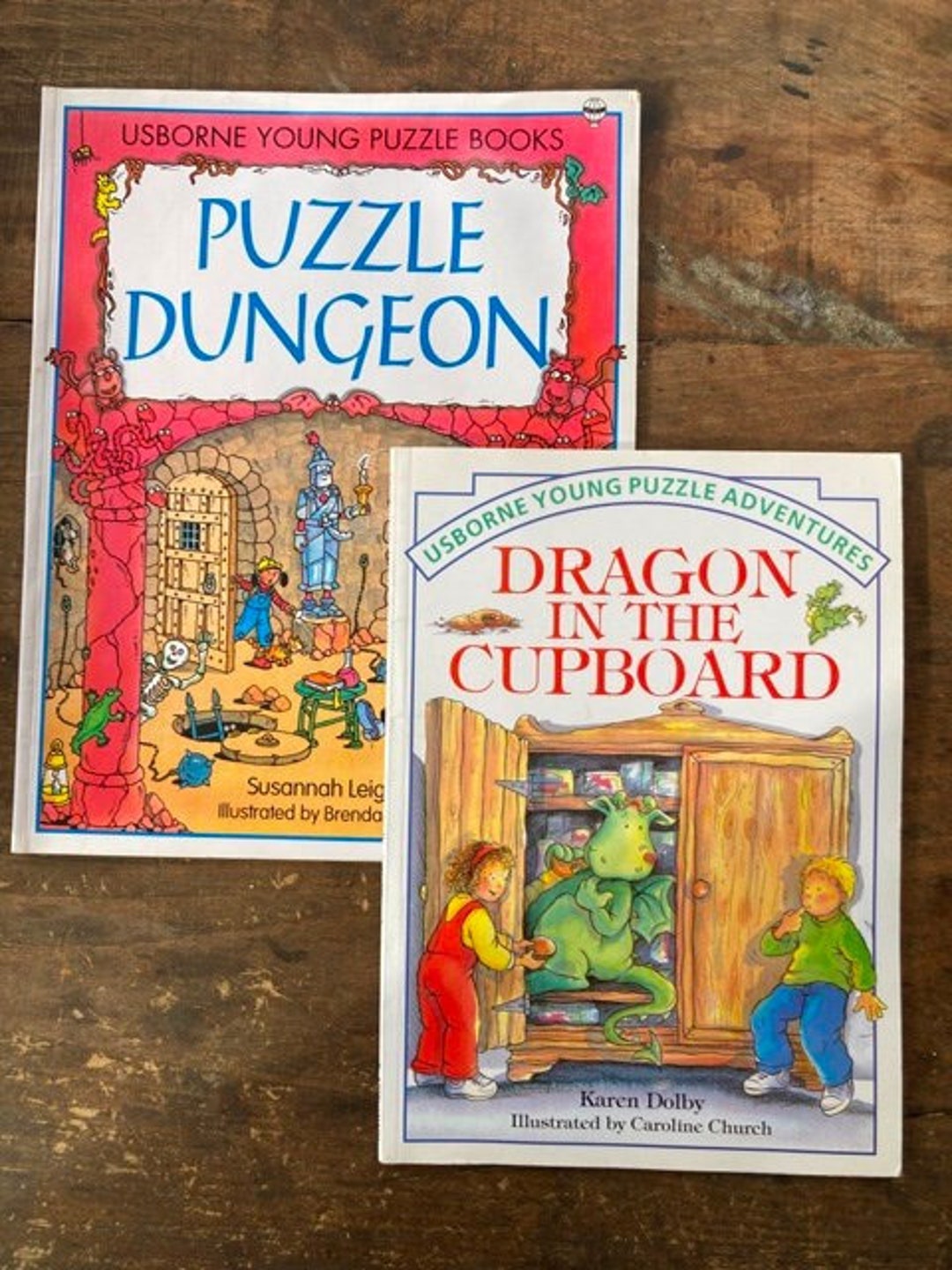 Dragon in the Cupboard & Puzzle Dungeon Usborne Young Puzzle Adventures ...
