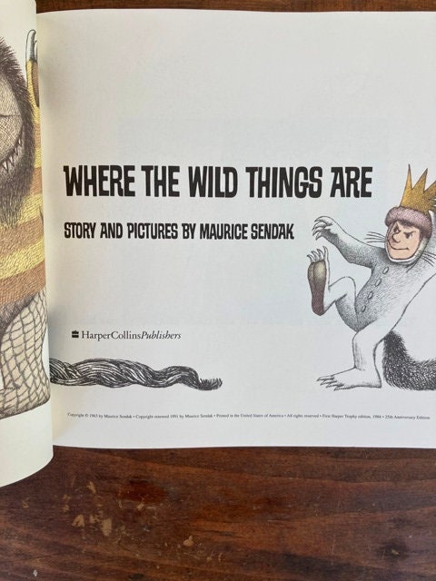 Where the Wild Things Are Maurice Sendak Softcover Classic - Etsy