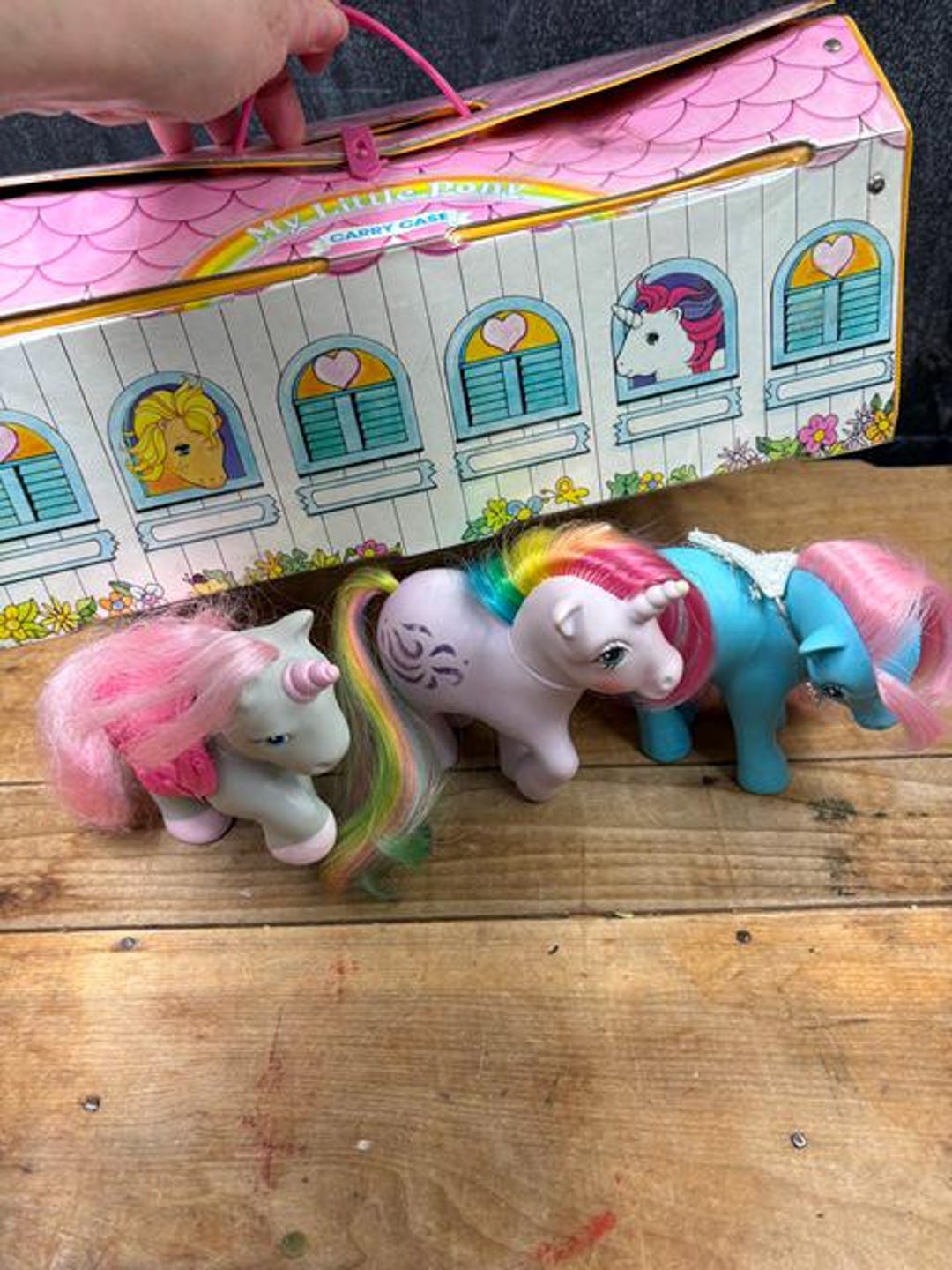 Vintage My Little Pony Stable Carrying Case With 3 Ponies: G1 Hasbro ...