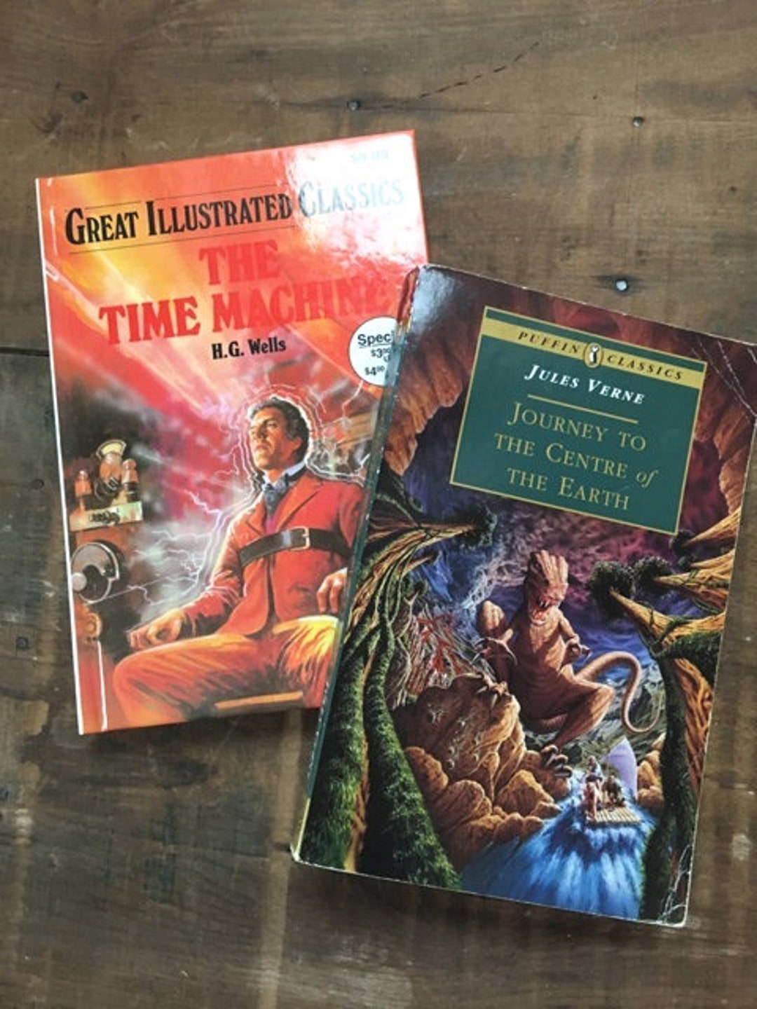 Journey to the Center of the Earth by Jules Verne & the Time Machine by ...