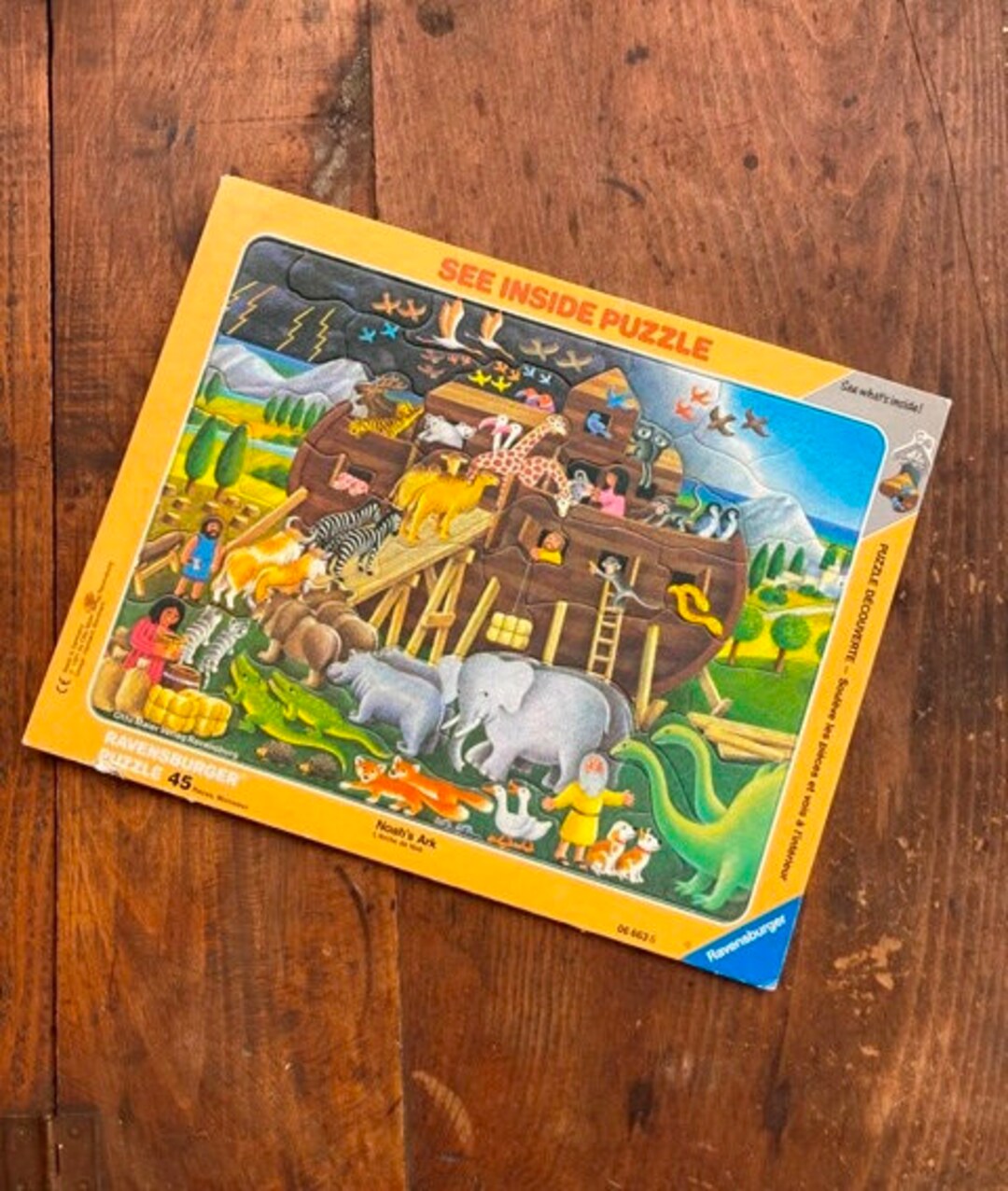 Vintage Ravensburger See Inside Puzzle Noah's Ark Frame - Etsy