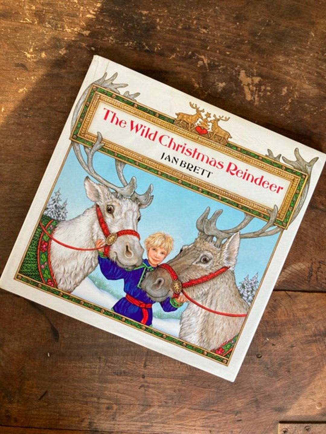 The Wild Christmas Reindeer Written and Illustrated by Jan Brett ...