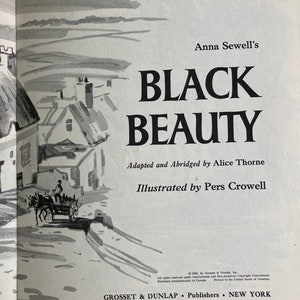 Black Beauty by Anna Sewell Adapted and Abridged by Alice Thorne ...