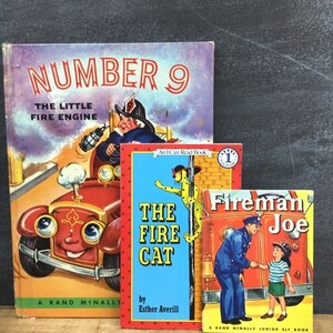 Vintage Children's Fire Engine Book Set: Collectible Rand Mcnally, Fire ...