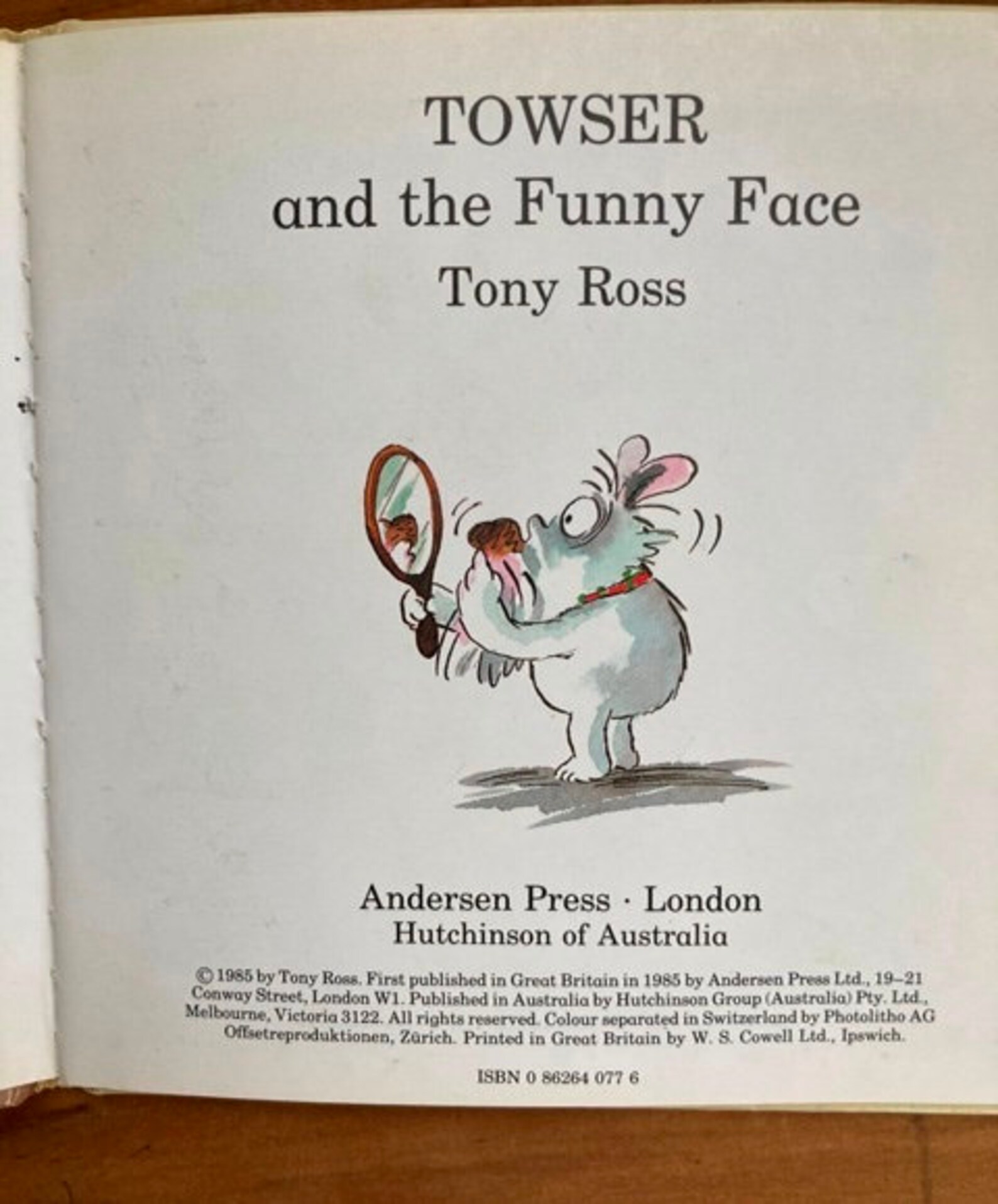 Towser and the Funny Face by Tony Ross Collectible Vintage Picture Book ...