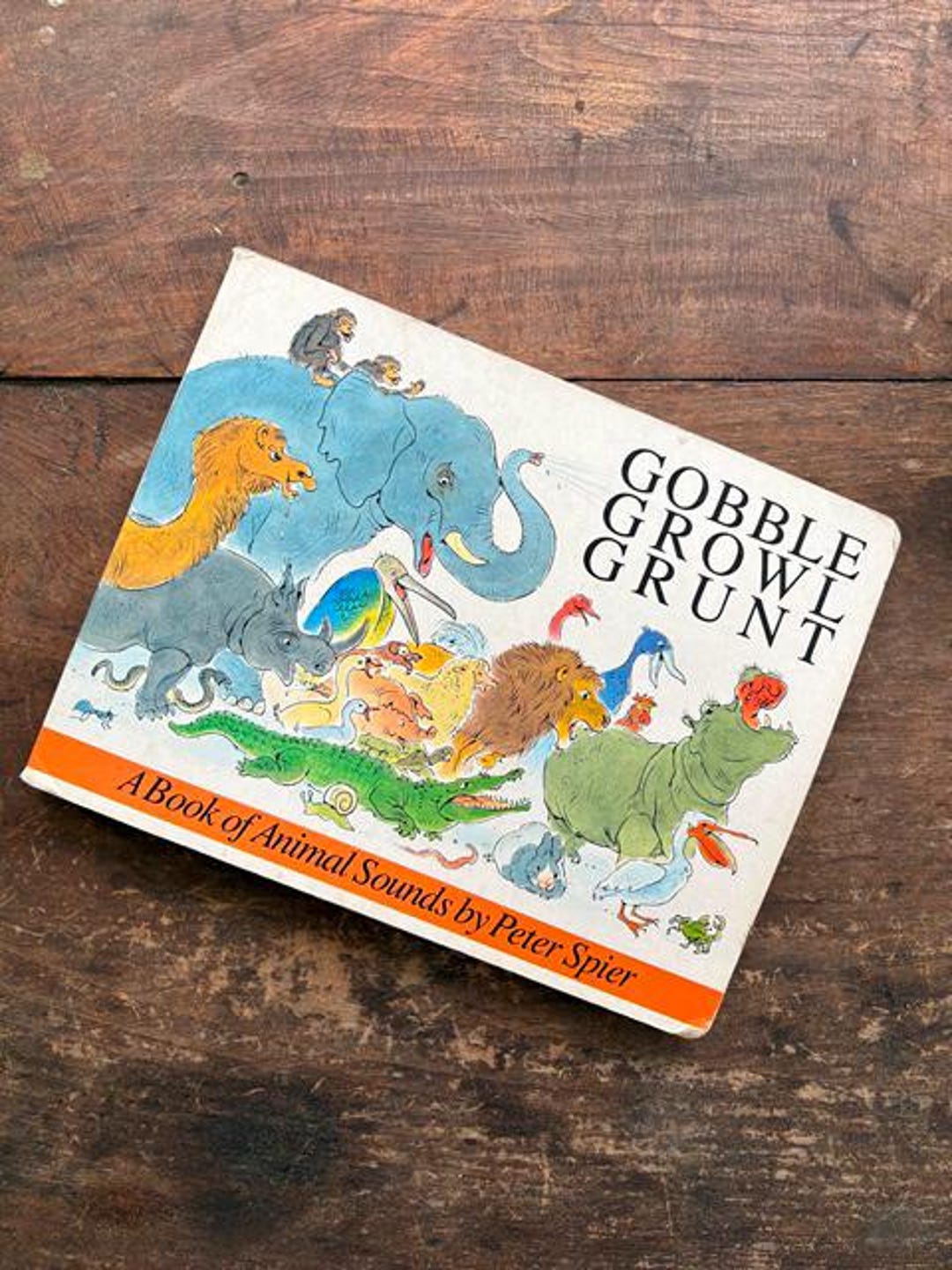 Gobble Growl Grunt by Peter Spier Wordless Picture Board Book 1988 ...