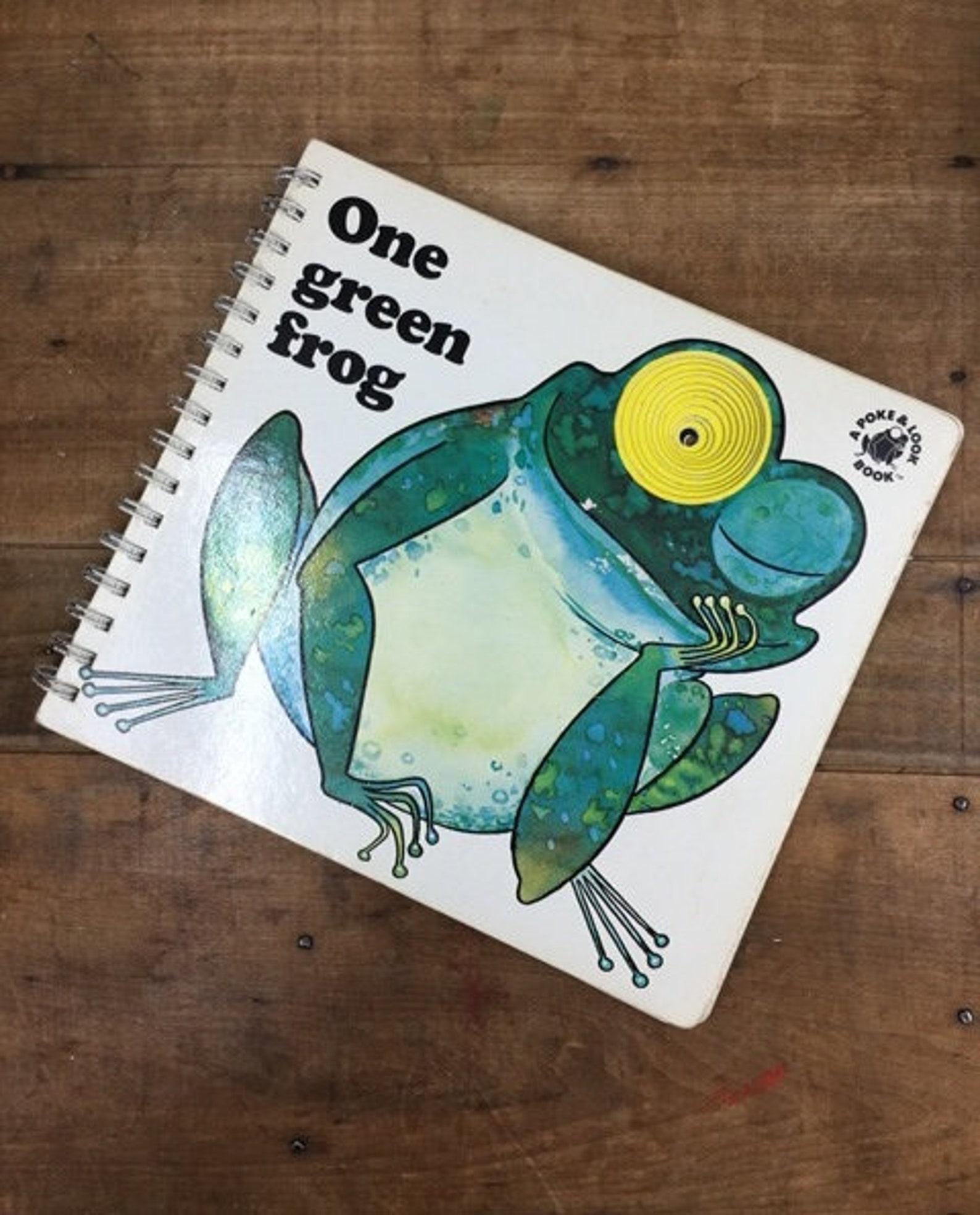 One Green Frog Poke And Look Book Counting And Rhyming Book | Etsy
