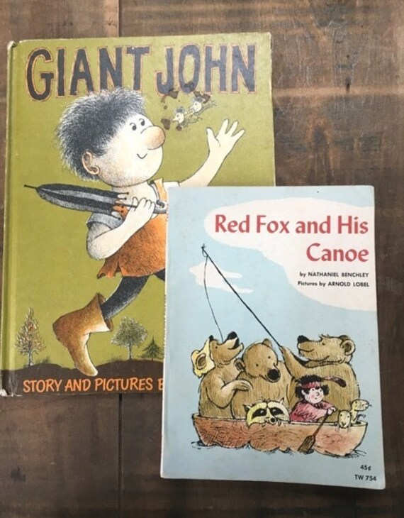 Giant John and Red Fox and His Canoe by Nathaniel Benchley and | Etsy