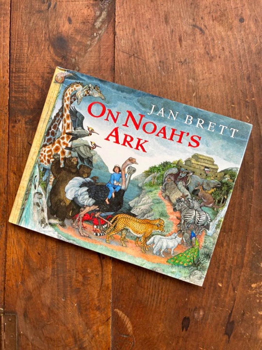 On Noah's Ark by Jan Brett: Classic Children's Hardcover - Etsy