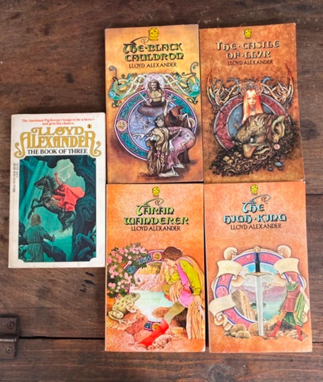 Chronicles of Prydain Book of Three Black Cauldron Castle of Llyr Taran ...