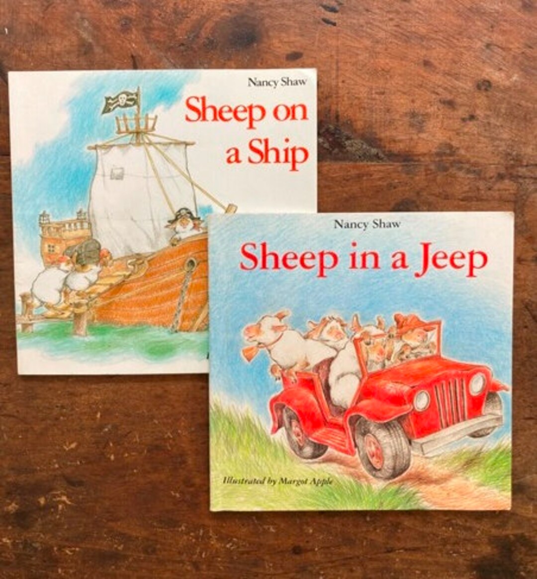 Sheep in A Jeep and Sheep on A Ship by Nancy Shaw Illustrated - Etsy