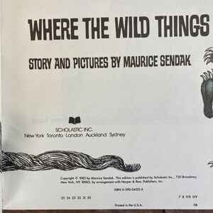 Where the Wild Things Are by Maurice Sendak Classic Picture Book ...