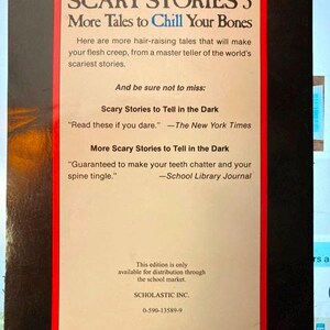 Scary Stories 3 More Tales to Chill Your Bones Collected by Alvin ...
