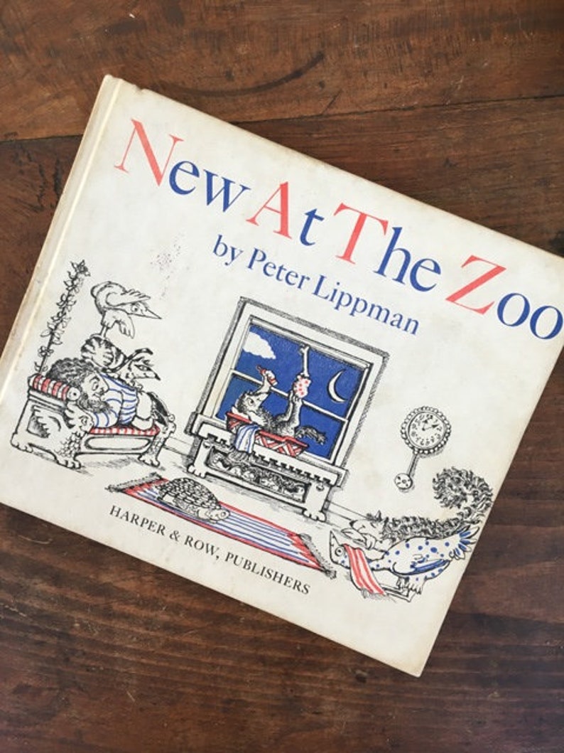 Children's Book New at the Zoo by Peter Lippman 1969 - Etsy